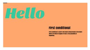 First conditional at emaze Presentation