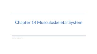 Chapter 14 Musculoskeletal System at emaze Presentation