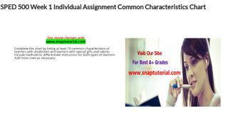 SPED 500 Education Specialist-snaptutorial.com at emaze Presentation