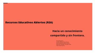 RecursosEducativos Abiertos (REA) at emaze Presentation