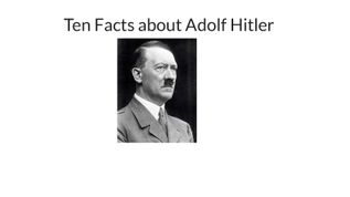 Ten Facts on Adolf Hitler at emaze Presentation