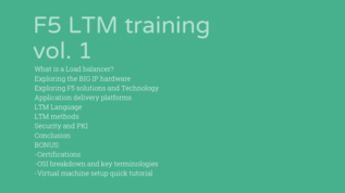 F5 LTM training at emaze Presentation