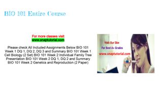 BIO 101 Education Specialist snaptutorial.com at emaze Presentation