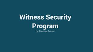 Witness Security Program at emaze Presentation
