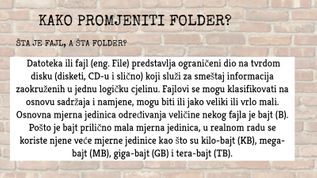 Šta je fajl, a šta folder?Datoteka ili fajl (eng. File) on emaze
