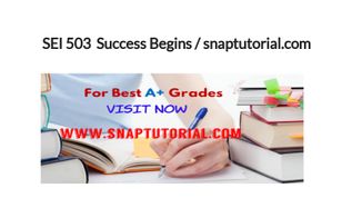 SEI 503 Success Begins snaptutorial.com at emaze Presentation