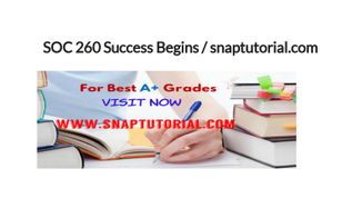 SOC 260 Success Begins snaptutorial.com at emaze Presentation