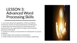 LESSON 3: Advanced Word Processing Skills at emaze E-Card