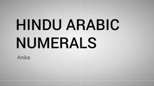 Hindu Arabic numerals at emaze Presentation