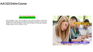 AJS 522 Education Redefined-snaptutorial.com at emaze Presentation