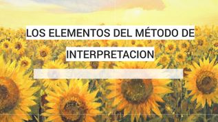 Los elementos del método de interpretacion at emaze Presentation