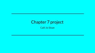 Chapter 7 project at emaze Presentation