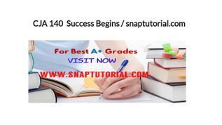 CJA 140 Success Begins snaptutorial.com at emaze Presentation