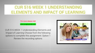 CUR 516 Education Redefined snaptutorial.com at emaze Presentation