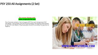 PSY 250 Education Redefined-snaptutorial.com at emaze Presentation