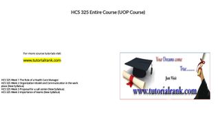 HCS 325 Enhance teachingtutorialrank.com at emaze Presentation