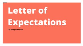 Letter of Expectations at emaze Presentation