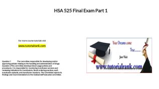 HSA 525 Enhance teachingtutorialrank.com at emaze Presentation