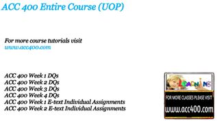 ACC 400 Knowledge Specialist--acc400.com at emaze Presentation