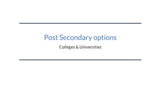 Post Secondary options at emaze Presentation
