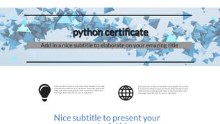 python certificate on emaze