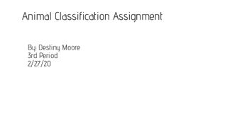 Animal Classification Assignment at emaze Photo Album