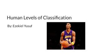 Human Levels of Classification at emaze Presentation