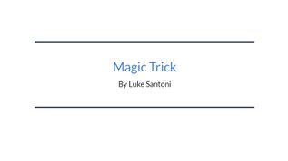 Magic Trick at emaze Presentation