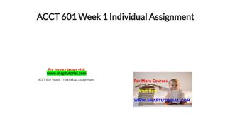 ACCT 601 Knowledge is divine snaptutorial.com at emaze Presentation