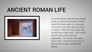 Ancient Roman Life at emaze Presentation