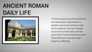 Ancient Roman Daily Life at emaze Presentation