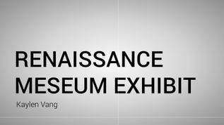 Renaissance Museum Exhibit at emaze Presentation