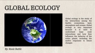 global ecology at emaze Presentation