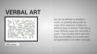 Verbal art at emaze Presentation