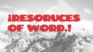 ¡RESORUCES OF WORD.! at emaze Presentation