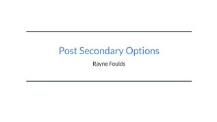 Post Secondary Options at emaze Presentation