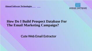 How Do I Build Prospect Database For The Email Marketing Campaign? at emaze Presentation