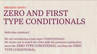 zero and first type conditionals at emaze Presentation