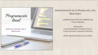 Programación lineal y aplicación at emaze Presentation