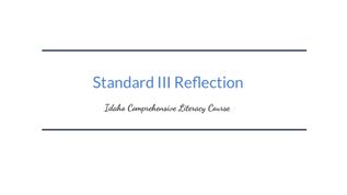 Standard III Reflection at emaze Presentation