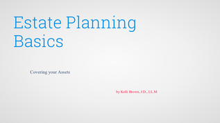 Estate Planning Basics at emaze Presentation