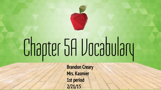 Chapter 5A vocabulary project at emaze Presentation