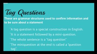 Tag Questions at emaze Presentation