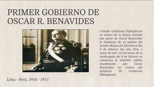 Primer gobierno de oscar r. benavides at emaze Presentation