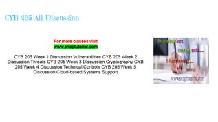 CYB 205 Fabulous Teaching snaptutorial.com at emaze Presentation