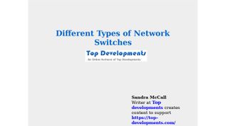 Different Types of Network Switches at emaze Presentation