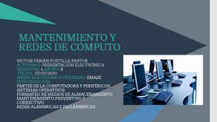 MANTENIMIENTO Y REDES DE CÓMPUTO at emaze Presentation