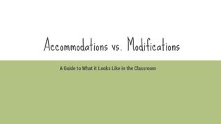 Accommodations vs. Modifications at emaze Presentation