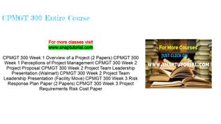 CPMGT 300 Fantastic Education snaptutorial.com at emaze Presentation