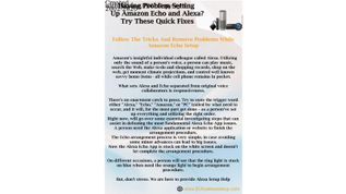 Remove Problems While Amazon Echo Setup at emaze Presentation